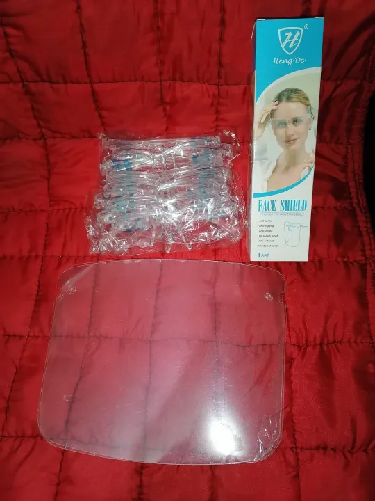 HENG DE FACE SHIELD PROTECTIVE ISOLATION MASK LOT 10 PCS | Lazada PH