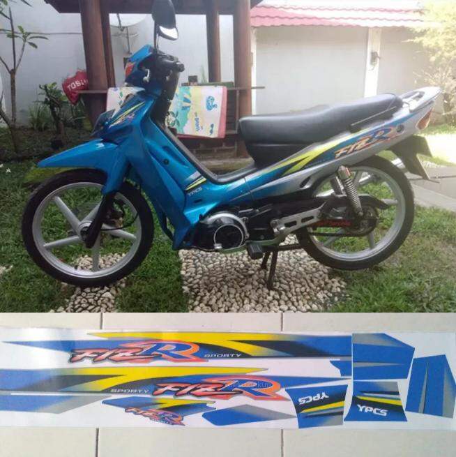 Striping Stiker Fizr F1zr Biru Silver Tahan Vernis Cuting Mesin ...