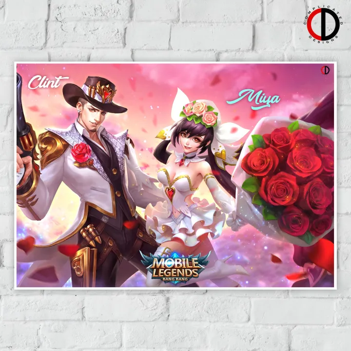 Mobile Legends Couple Clint & Miya Valentines A3 Photo paper Size HD ...