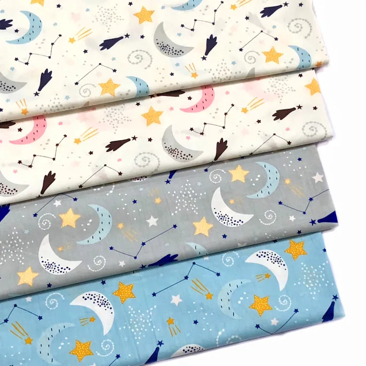 Kain Comb Cotton Corak Bintang (Bidang 60 inci) | Lazada