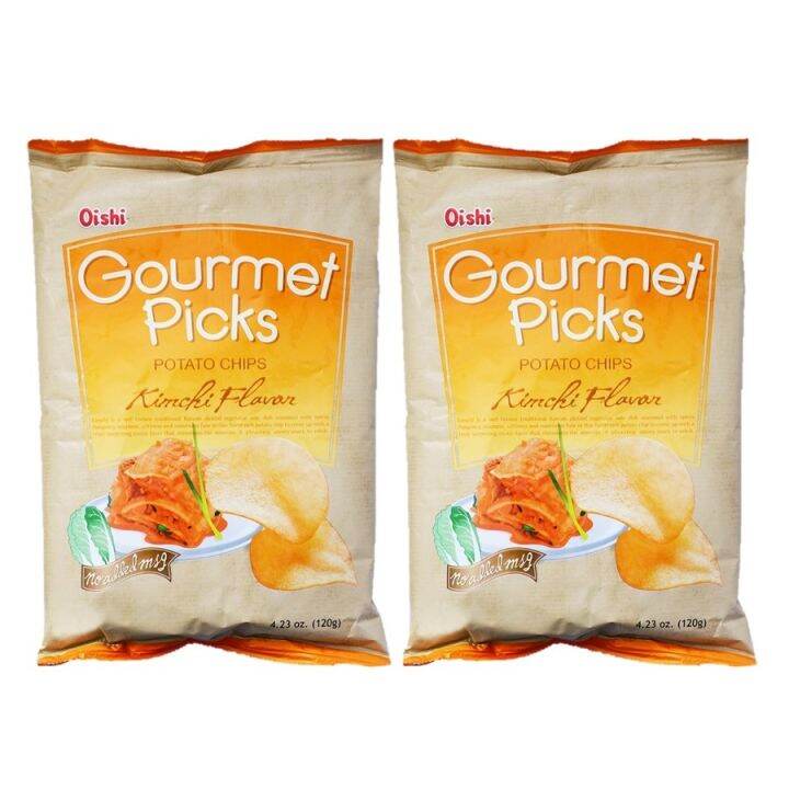 Oishi Gourmet Picks Potato Chips Kimchi Flavor 120g x 2 | Lazada PH