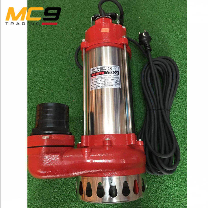 MAXIPRO Submersible Pump (Sewage Type) 3HP V2200 | Lazada PH