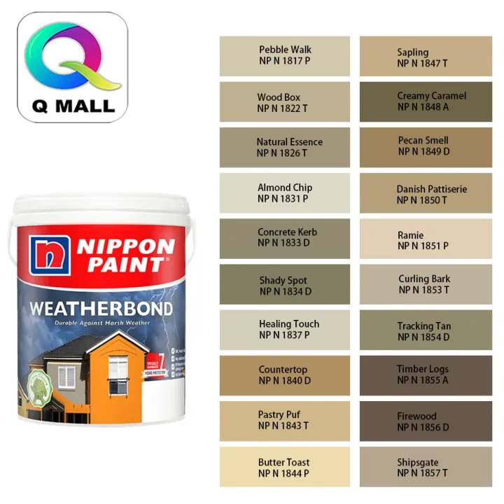 (1817-1857) 1L Nippon Paint Exterior Weatherbond Classic Neutral ...