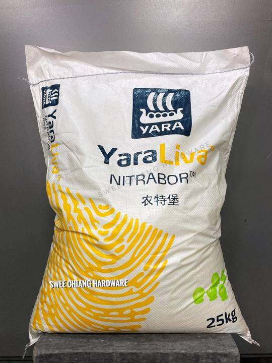 YaraLiva Nitrabor 25kg 雅苒农特宝硝酸铵钙硼肥料 Prilled Calcium Nitrate Baja Gemuk ...