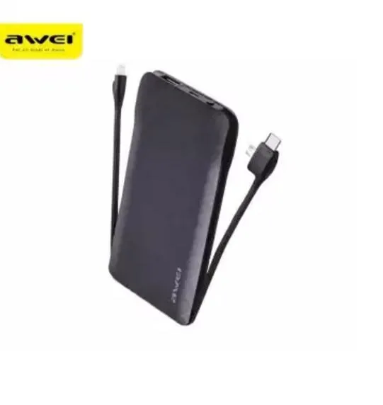 Awei P12K 10000mAh Portable Quick Charge Multiple Power Bank with Cable ...