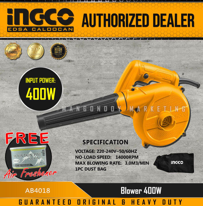 INGCO Blower 400w (AB4018) with FREE Mountain Pine Scents | Lazada PH
