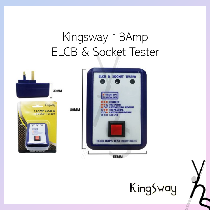 13AMP ELCB & Socket Tester | Lazada