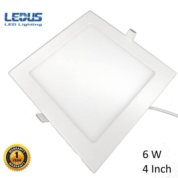 LED Slim Downlight (Square) 4 Inch- LEDUS LED Down Light - 6W (1 YEAR ...