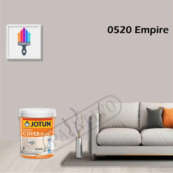 0520 Empire 1L Jotun Essence Cover Plus Matt Grey Colour Interior Wall ...