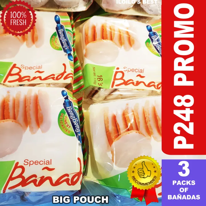 BongBong's Bañadas 3 Pack Bacolod Pasalubong Products Cookies Iloilo ...
