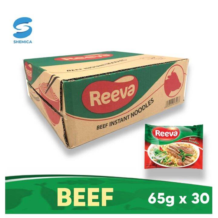 Reeva Beef Instant Noodles 65g x 30 | Lazada PH