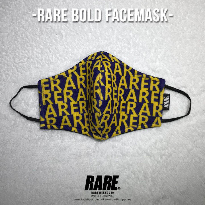 RARE BOLD FACE MASK BLUE/YELLOW | Lazada PH