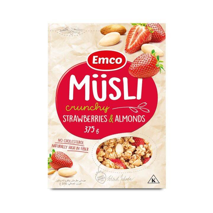 Musli Crunchy Oat Cereal with Strawberries and Almonds 375g | Lazada PH