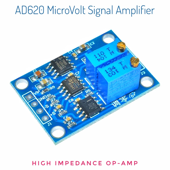AD620 MicroVolt MilliVolt Signal Amplifier Op-Amp Intrumentation Modul ...