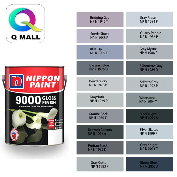 (1949-2002) 5L Nippon Paint 9000 Gloss Finish Wood & Metal Classic ...