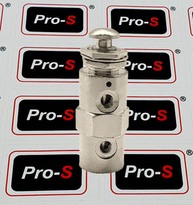 Pro-S Pneumatic miniature round body Push Button Mechanical 4/2 Way ...