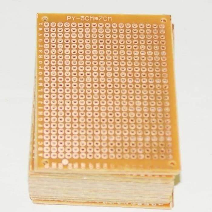 PCB Prototype Protoboard 5x7cm 2.54mm pitch Single Side Veroboard FR2 ...