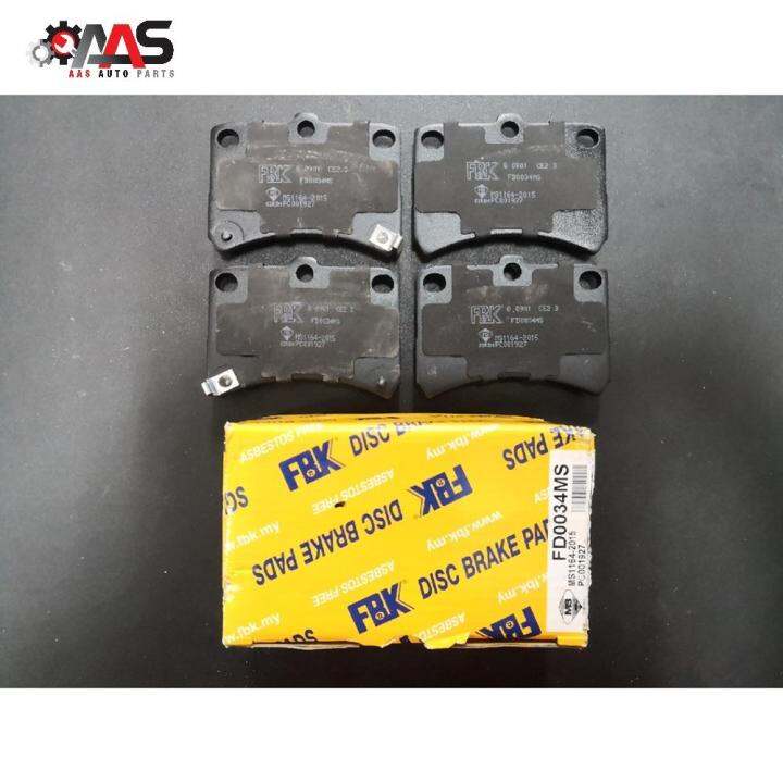 BRAKE PAD Perodua Kelisa Kenari Front FBK FD0034 | Lazada