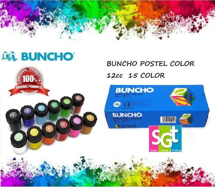 BUNCHO Poster Color - 15cc, 12 colors | Lazada