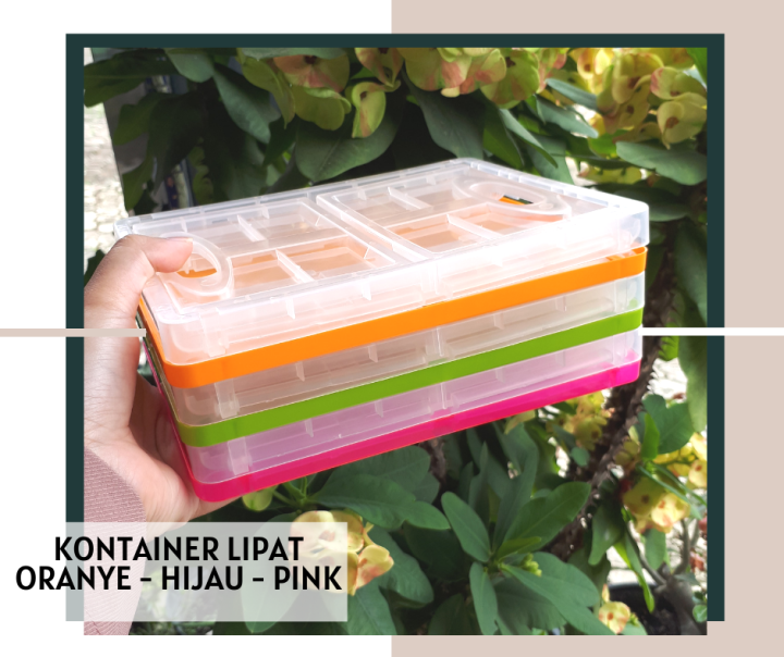 Container Box Tempat Penyimpananan Susun Kontainer Lipat Mini | Lazada ...