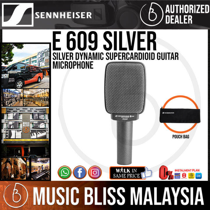 Sennheiser e 609 Silver Dynamic Supercardioid Guitar Microphone (e609 ...