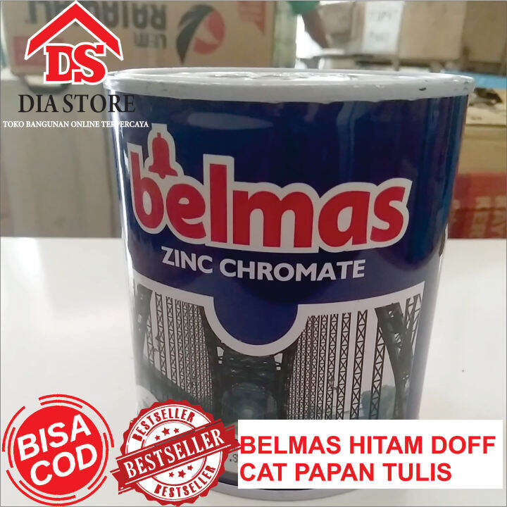 Cat dasar Belmas 1kg hitam doff dan green cat papan tulis belmas zicc chromate cat hitam ...