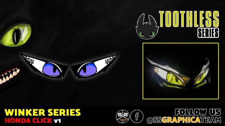 Honda Click v1 - Winkers - Toothless Series - Blue | Lazada PH