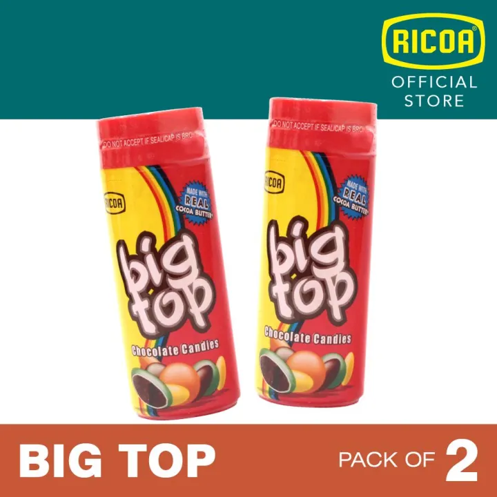 RICOA Big Top Chocolate Candy 50g Pocket Pack - Pack of 2 | Lazada PH