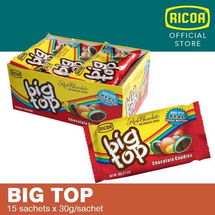 RICOA Big Top Chocolate Candy 30g x 15 Sachets | Lazada PH