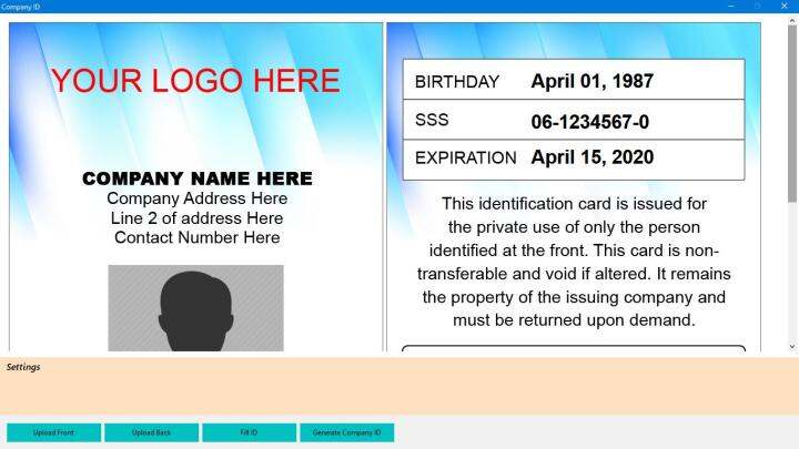 ID Layout Software - For School, Company, Resident ID Card ...