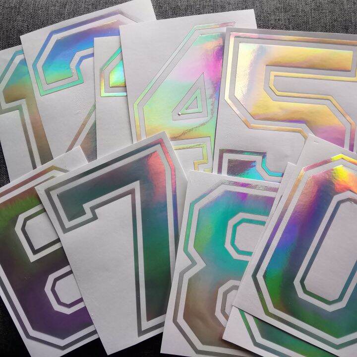 CUTOUT NUMBER Hologram Sticker Font 1 | Lazada PH