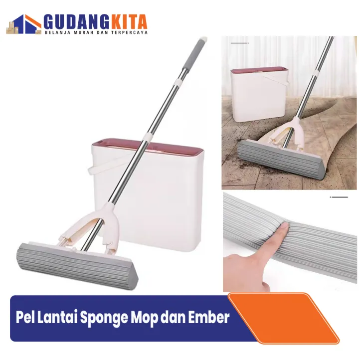 Alat Pel Lantai Spons Sponge Mop dan Ember | Lazada Indonesia