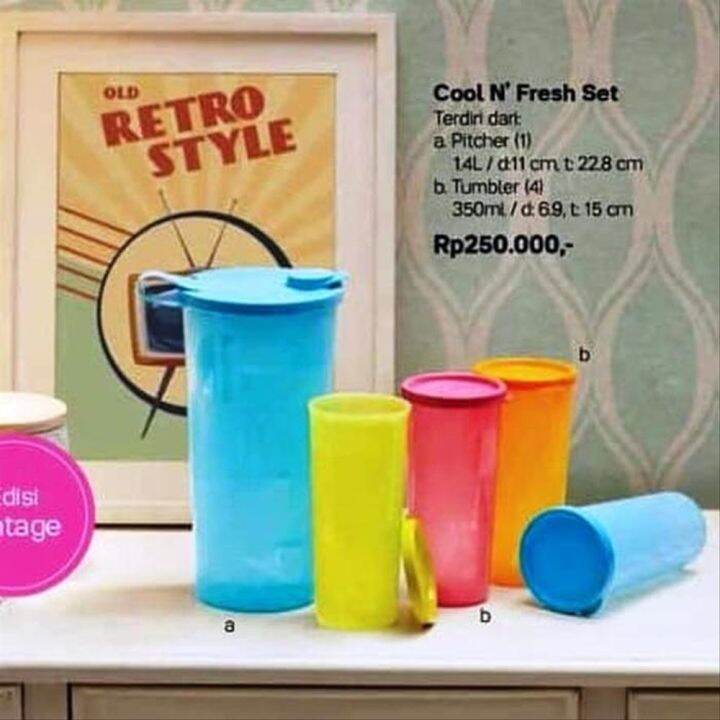 Tupperware Cool N Fresh Set botol minum dan gelas | Lazada Indonesia