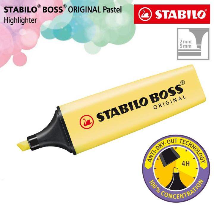 STABILO BOSS PASTEL Milky Yellow / Highlighter Warna Kuning Ori Asli ...