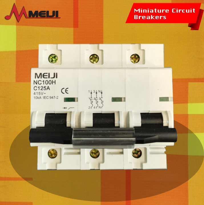 Miniature Circuit Breaker 3 Pole 10KAIC [80A,100A,125A] [Meiji ...