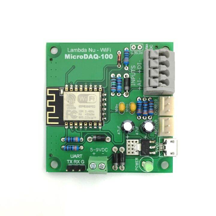 MicroDAQ-100 : วัดอุณหภูมิ/ความชื้น/แรงดัน/สถานะลอจิก 4 ช่อง ผ่าน WiFi | Lazada.co.th