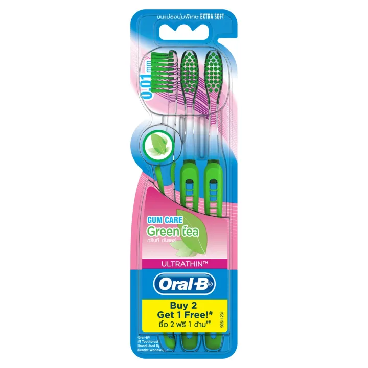 Oral B Ultra Thin Gum Care Green Tea Toothbrush 3s | Lazada PH