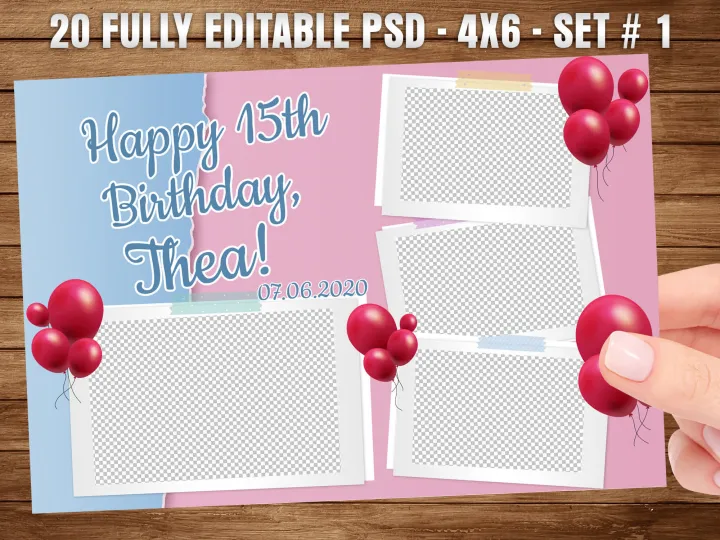 ⭐ 20 PCS. PHOTOBOOTH TEMPLATES - 4x6 PSD Files - SET # 1 ⭐ | Lazada PH