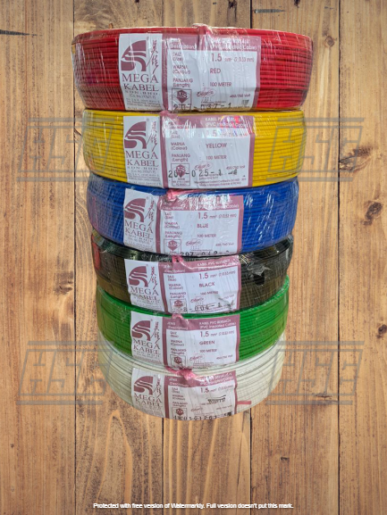 *READY STOCK* MEGA KABEL 1.5MM/2.5MM Insulated PVC 100% Pure Copper ...