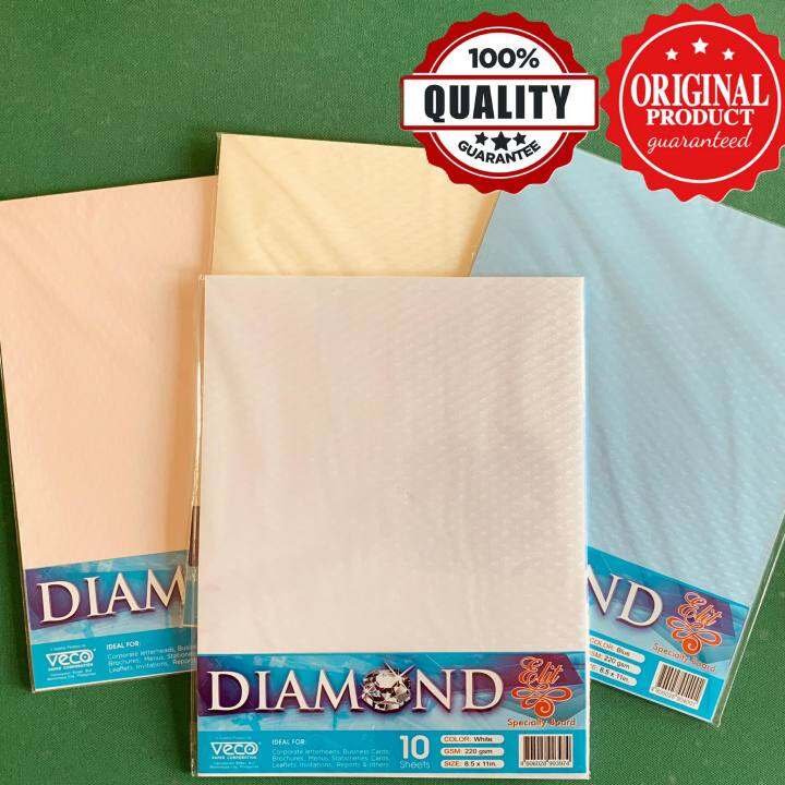 Specialty Board Veco Elit Diamond 220gsm 8.5 x 11 in. | Lazada PH