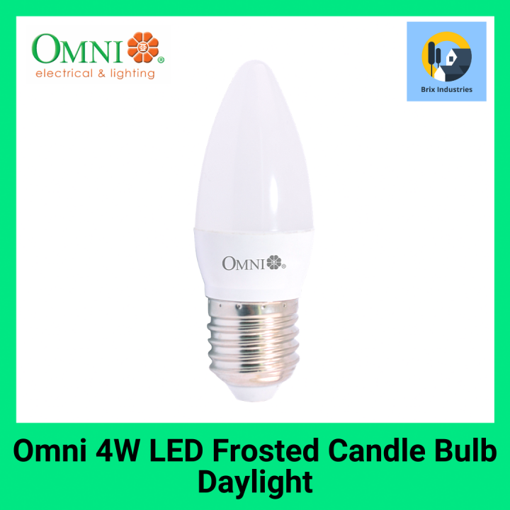 Omni 4W LED Frosted Candle Bulb E27 Daylight #LCF35E27-4W-DL ...