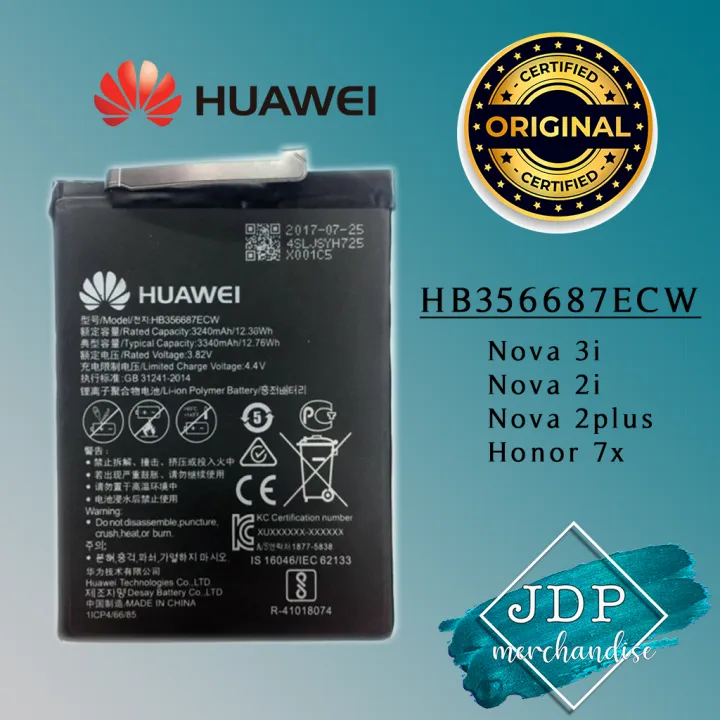 Huawei Nova 2 Plus Battery HB356687ECW (100%Original) | Lazada PH