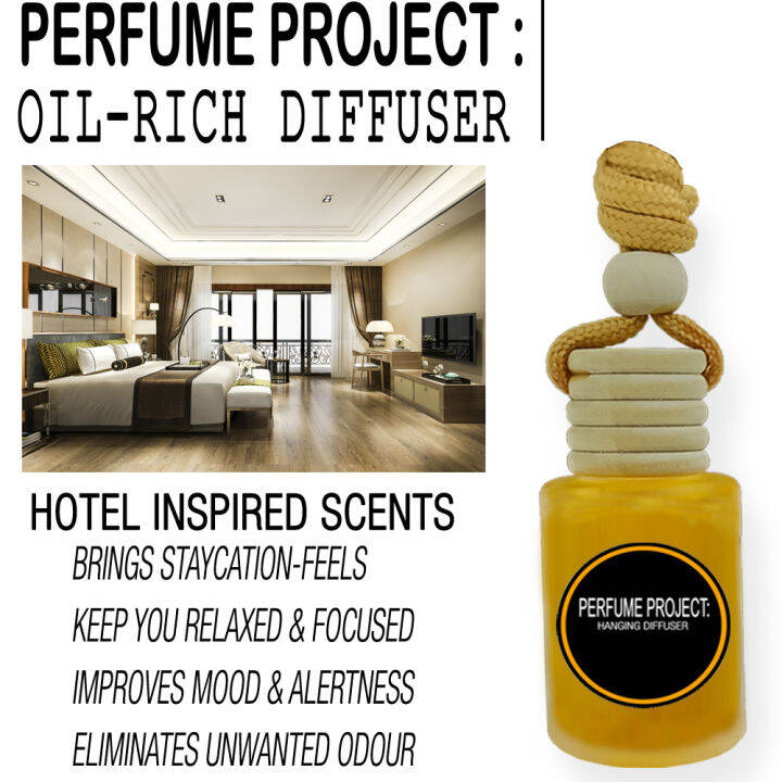 Car Air Freshener [hotel scents] - Hanging diffuser with essential oil ...