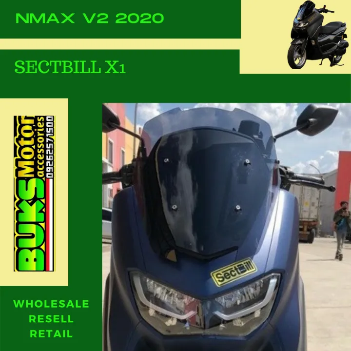BMA NMAX V2 Windshield SECTBILL X1 NMAX V2 2020 V2.1 2021 | Lazada PH