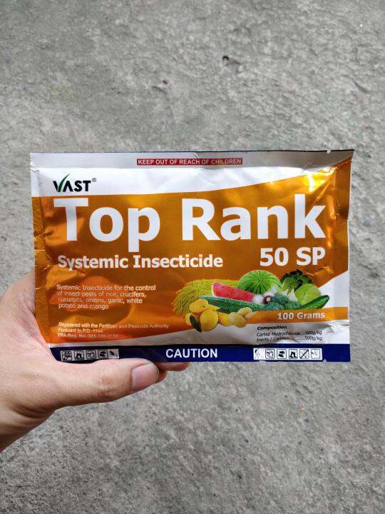 TOP RANK 50 SP (CARTAP HYDROCHLORIDE) SYSTEMIC INSECTICIDE - 100grams ...