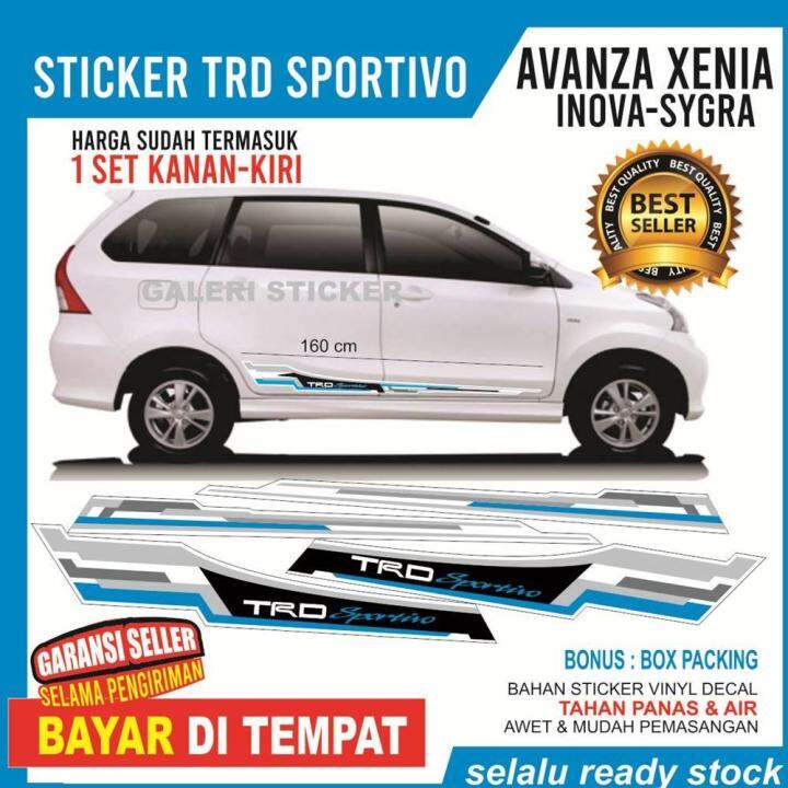 STICKER STRIPING TRD SPORTIVO BIRU BODY SAMPING AVANZA XENIA INOVA ...