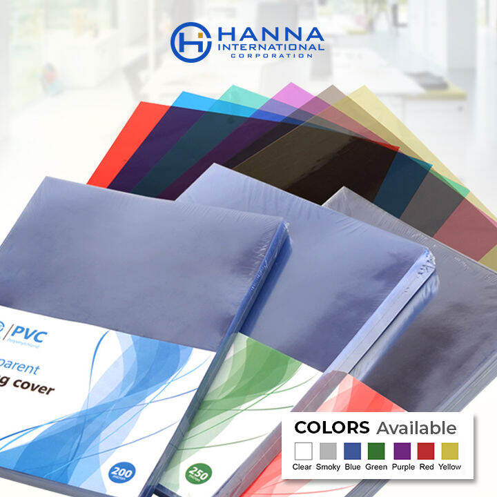 PVC COLORED BINDING COVER 250microns (LEGAL SIZE) | Lazada PH