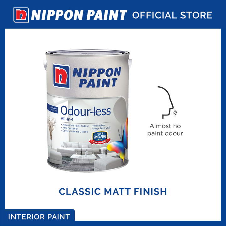 Nippon Paint Odour-less All-in-1 - Matt - Browns - 1L/5L | Lazada Singapore