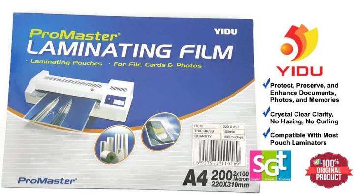 Promaster A4 Laminating Film 100 Micron 100`s/Pack | Lazada