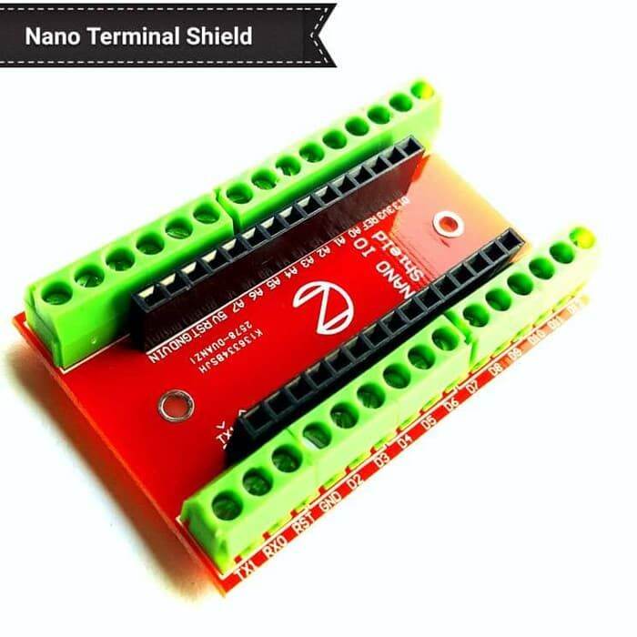 New RED Arduino Nano Terminal PIN I/O Expansion Shield Board Module ...